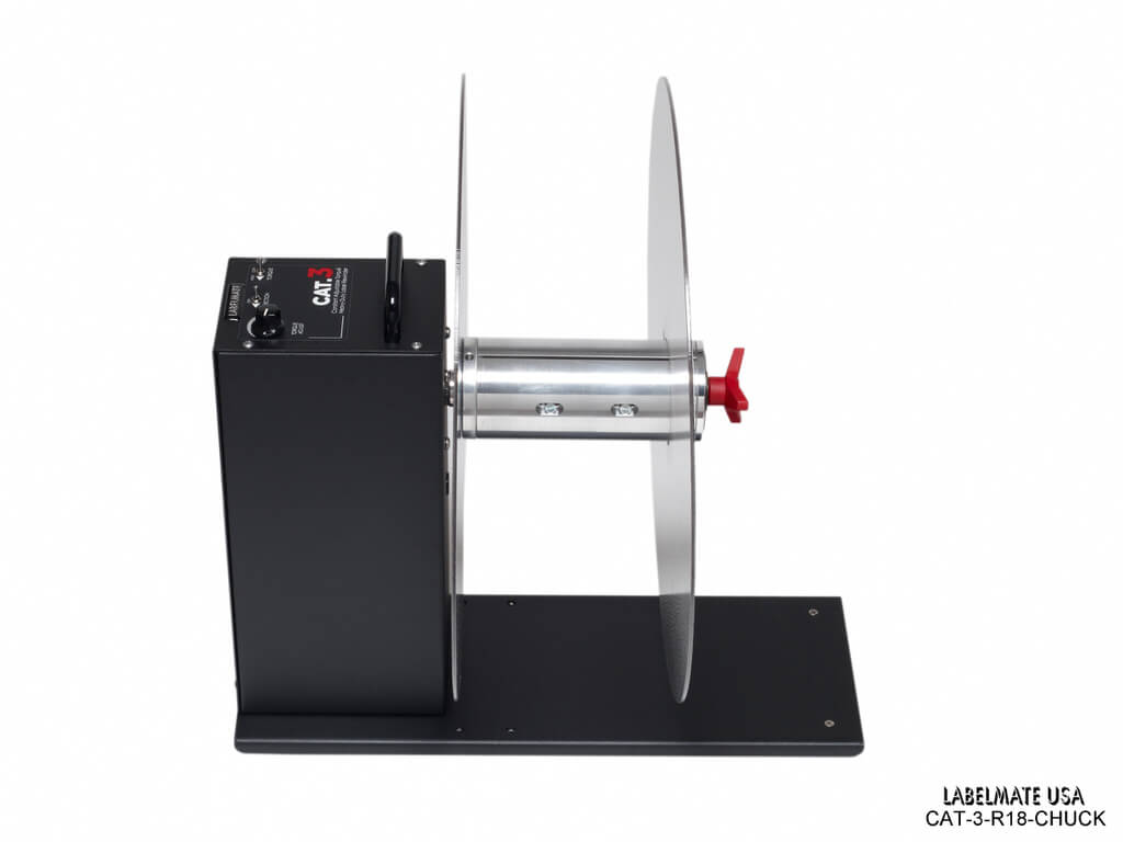 Heavy Duty Label Rewinder - 3" Core Dia., 6.5" Width, 18" Roll Dia ...