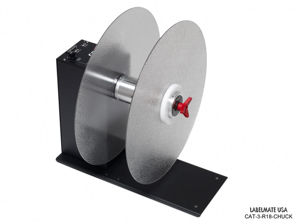 Heavy Duty Label Rewinder - 3" Core Dia., 6.5" Width, 18" Roll Dia ...
